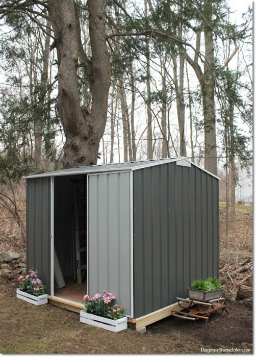DIY Shed Adds Extra Storage Space to Our Blue Cottage