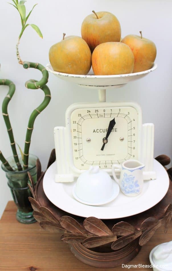 Easy Farmhouse Decor Ideas: Rustic Metal Cake Stand